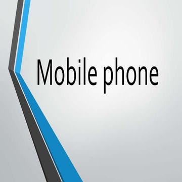 Mobile Phone | PPTX