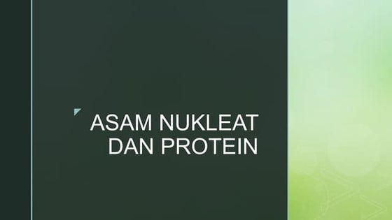 Biokimia Terkait dengan DNA dan RNA Lengkap | PPT