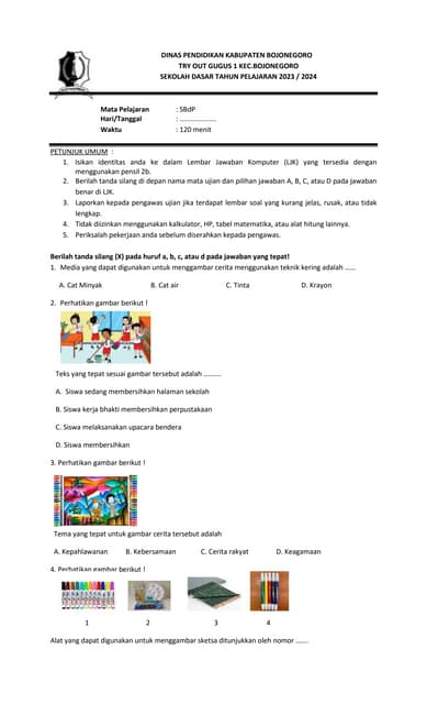 SOAL PAS KELAS 3 TEMA 5 semester 2 tahun ajaran 2023-2024 | PDF