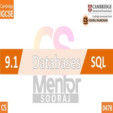 912 Structured Query Language Database Ppt