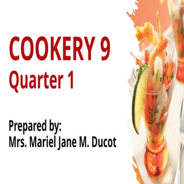 9 Cocktails Pptx Quarter 1 Tle 9 Cookery Pptx