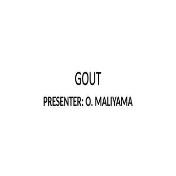 9. Gout presentation to nursing students | PPTX