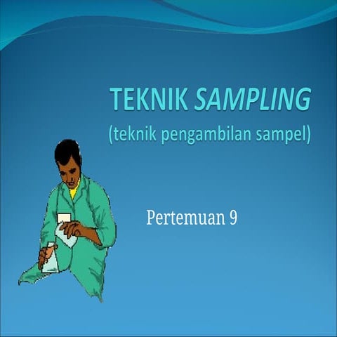 TEKNIK SAMPLING untuk penelitian ilmiah. | PPT