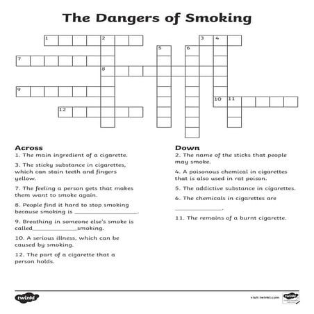 19. KS2 Dangers of Smoking Crossword.pdf