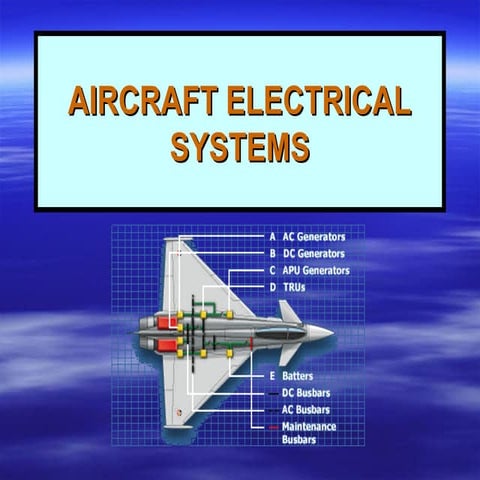 AIRCRAFT ELECTRICAL SYSTEMS which includes the power sources.ppt