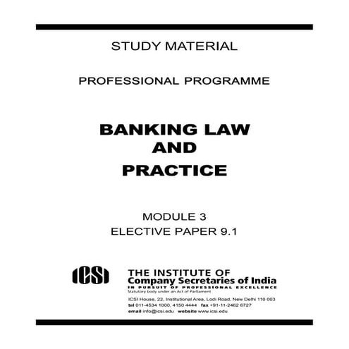 Banking Law -Professional final 9.1 Banking Law - | PDF