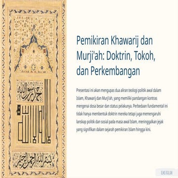 9. Pemikiran Khawarij dan Murjiah Doktrin Tokoh dan Perkembangan.pptx