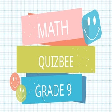 math quiz bee for third grade learners exercise reviewer | PPTX