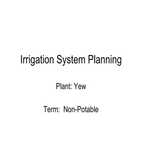 9 30 Irrigation System Planning | PPT