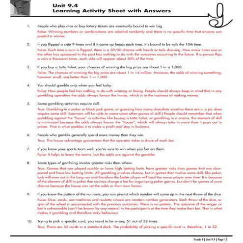 9.4 la answers | PDF