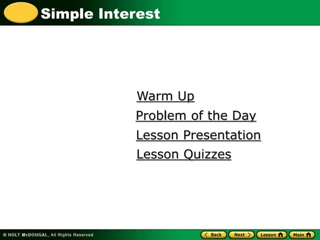 SIMPLE INTEREST general mathematics gr11 | PPTX