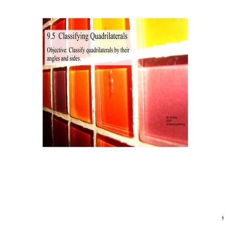 9 5 Classifying Quadrilaterals Pdf