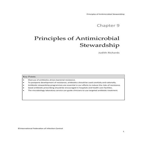 principles of antimicrobial stewardships | PDF