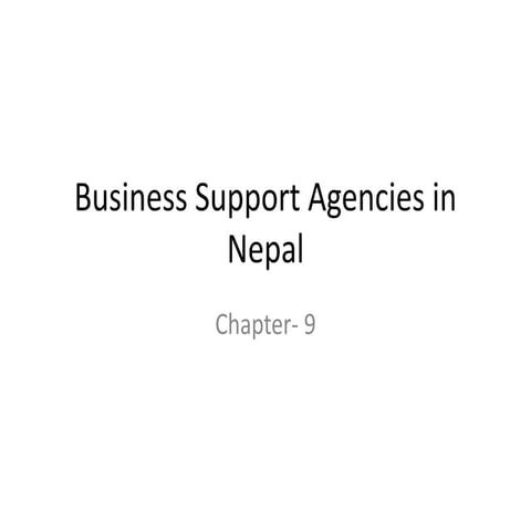 Business support agencies | PPTX