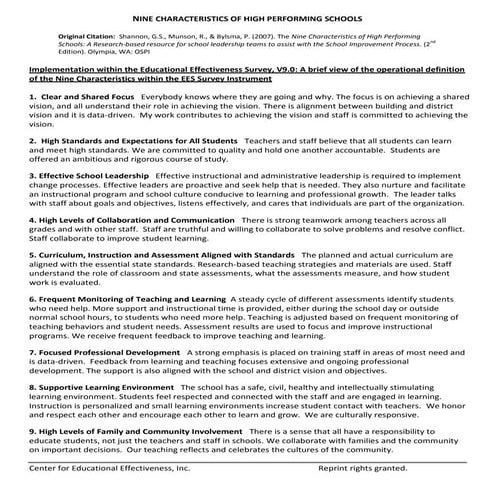 9 Characteristics Brief | DOCX