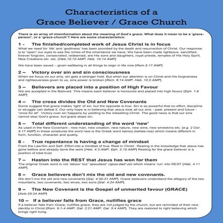 9 characteristics-of-a-grace-believer-grace-church | PDF