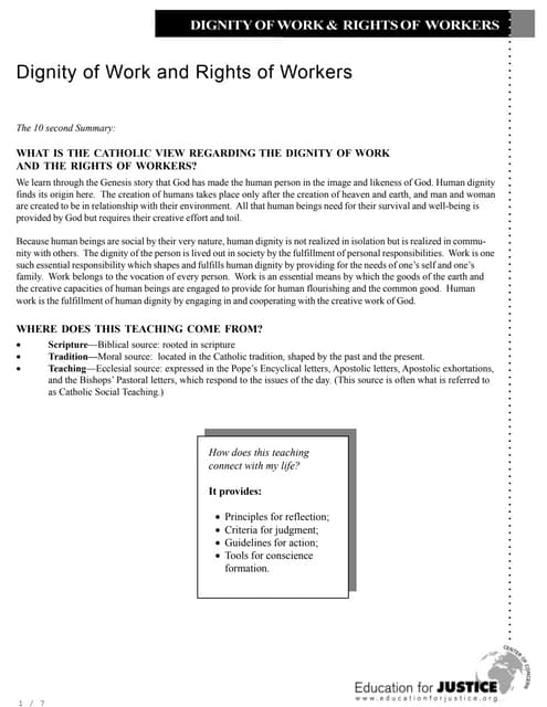 Social teachings of the church pre | PPT