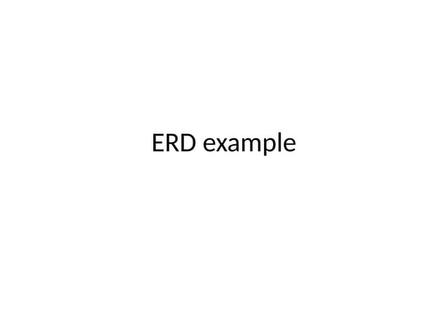 Erd practice exercises | PPTX