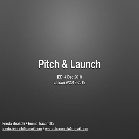 Pitch and launch (v. 2018-2019 eng) | PDF