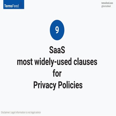 The 9 of SaaS: Widely-used legal clauses for Privacy Policy | PDF