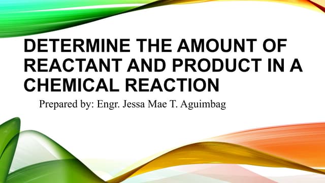 Stoichiometry Pptx