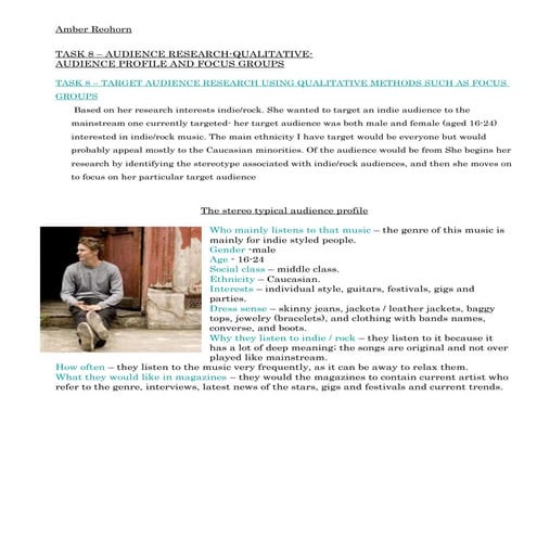task 9 example audience profile | PDF