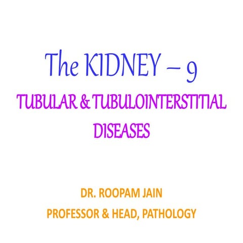 THE KIDNEY: TUBULAR & TUBULOINTERSTITIAL DISEASES | PPTX