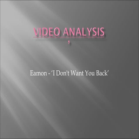 Pink Video Analysis | PPT