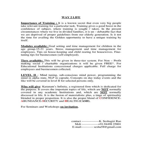 9.Way 2 Life24 7 | PDF