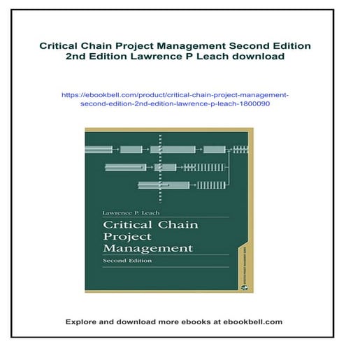 Critical Chain Project Management Second Edition 2nd Edition Lawrence P ...