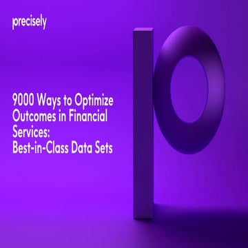 9,000 Ways to Optimize Outcomes in Financial Services | PPT