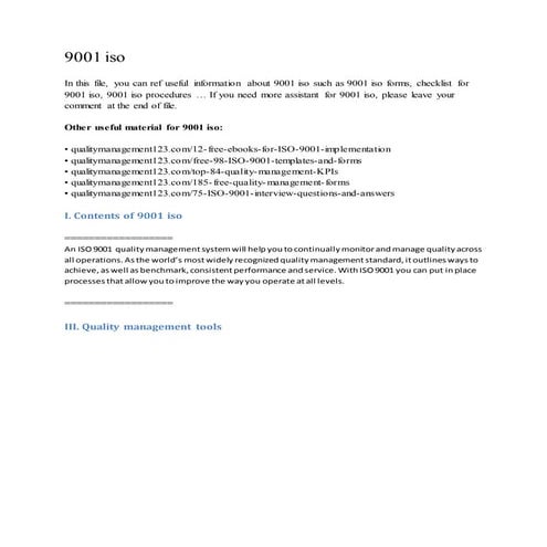 9001 iso | PDF
