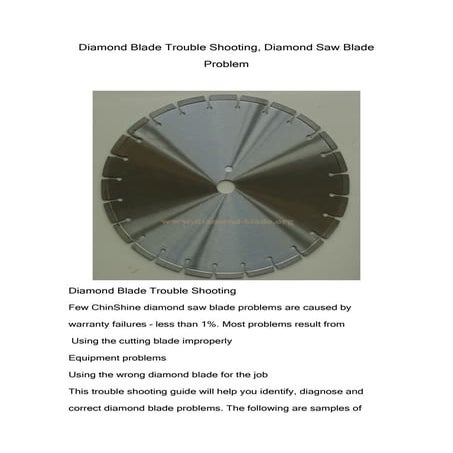 A Comprehensive Safety Checklist for Diamond Blade Cutting | PDF