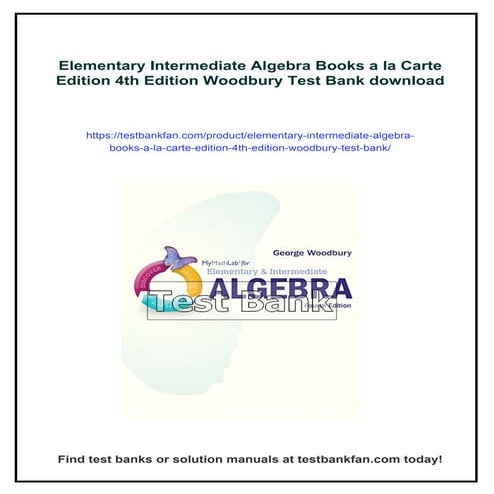 Elementary Intermediate Algebra Books a la Carte Edition 4th Edition ...