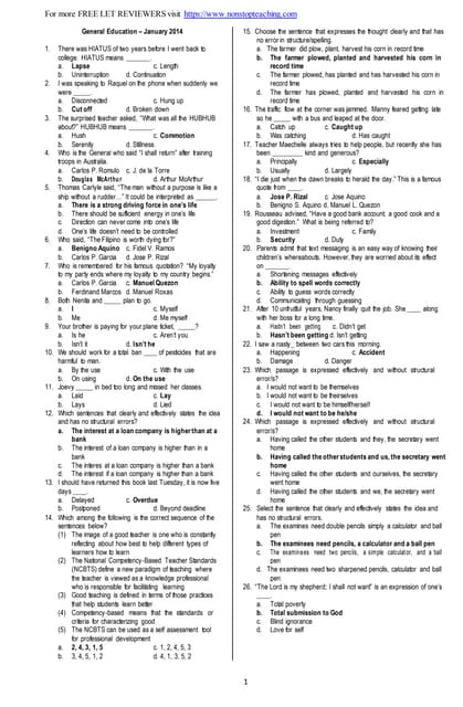 Let reviewer – general education science question and | PPTX
