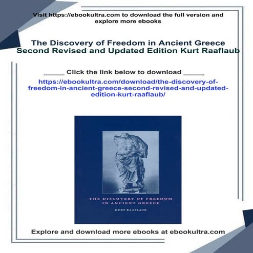 The Discovery of Freedom in Ancient Greece Second Revised and Updated ...