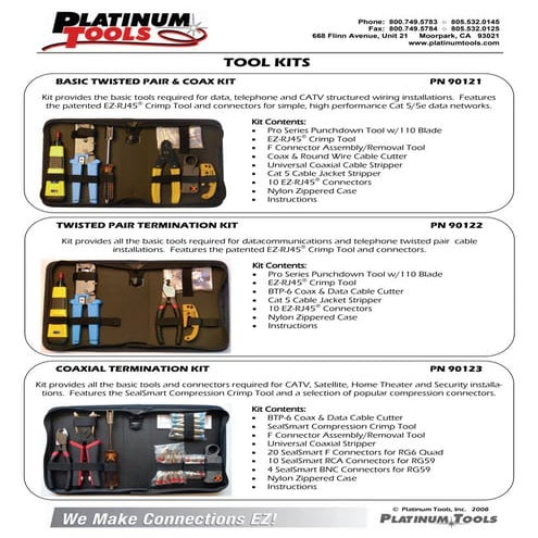 Platinum Tools 16213C Data Sheet | PDF