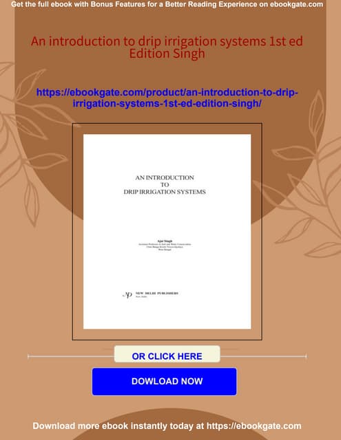 Layout of drip irrigation system | PPTX