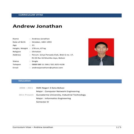 cv andrew | PDF