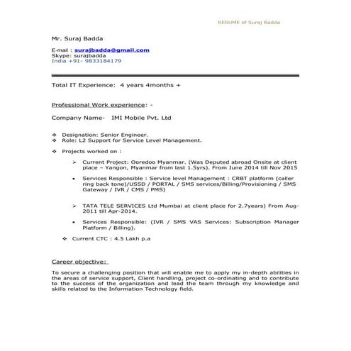 SURAJ BADDA Resume-- | PDF