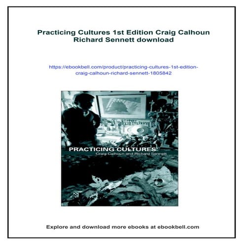Practicing Cultures 1st Edition Craig Calhoun Richard Sennett | PDF