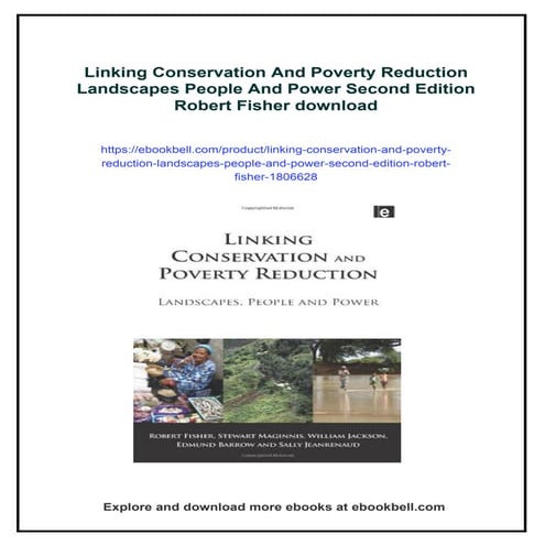 Linking Conservation And Poverty Reduction Landscapes People And Power ...