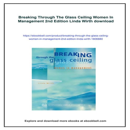 Breaking Through The Glass Ceiling Women In Management 2nd Edition ...