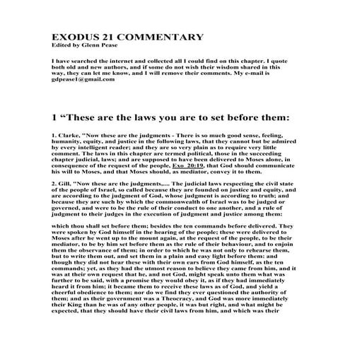 90352163 exodus-21-commentary | PDF | Judaism | Religion & Spirituality