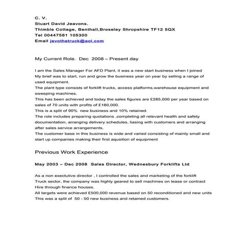 CV Gary Bridle February 15 | PDF