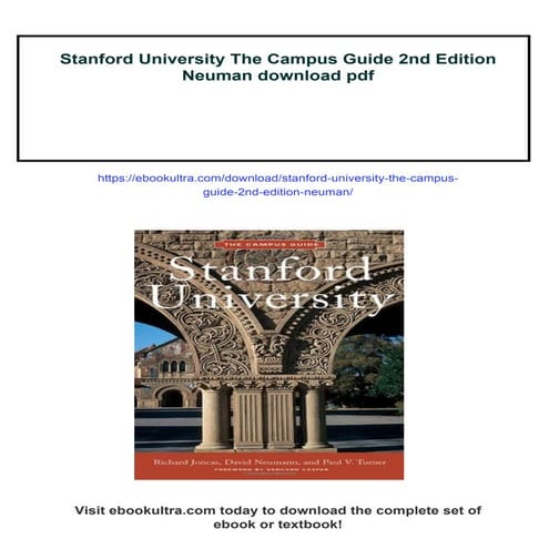 Stanford University The Campus Guide 2nd Edition Neuman | PDF