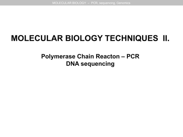 Pcr and its types | PPTX