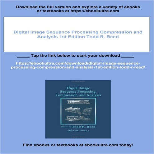 Digital Image Sequence Processing Compression and Analysis 1st Edition Todd R. Reed | PDF
