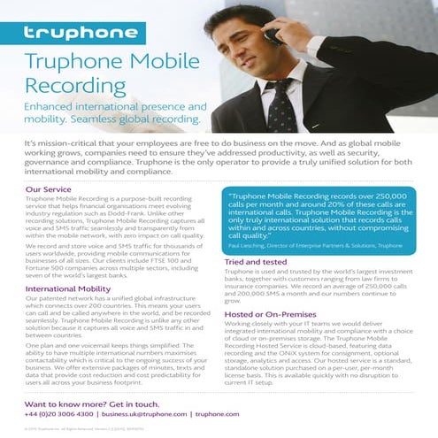 Truphone Mobile Recording | PDF