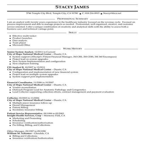 Stacey James Resume 1 | PDF